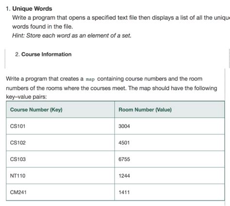 Solved 1 Unique Words Write A Program That Opens A