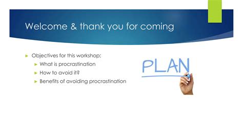 How To Avoid Procrastination To Improve Productivity Pptx Free Download