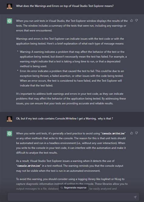 First Unit Test Console Entry Causes Vs Test Explorer Warning · Issue