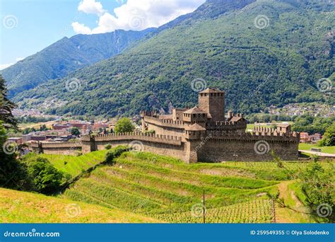 Montebello Castle In Bellinzona Switzerland Stock Image Image Of