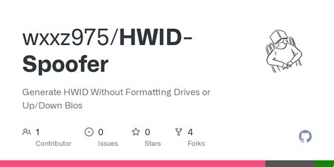 GitHub Wxxz975 HWID Spoofer Generate HWID Without Formatting Drives Or Up Down Bios