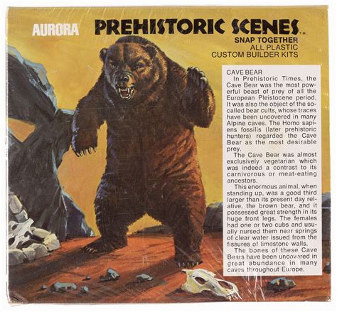 Hake S AURORA PREHISTORIC SCENES CAVE BEAR FACTORY SEALED MODEL KIT