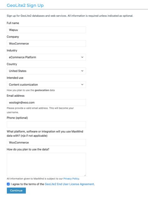 Maxmind Geolocation Integration Documentation Woocommerce