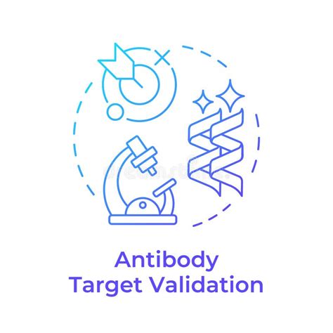 Antibody Target Validation Blue Gradient Concept Icon Stock Illustration Illustration Of