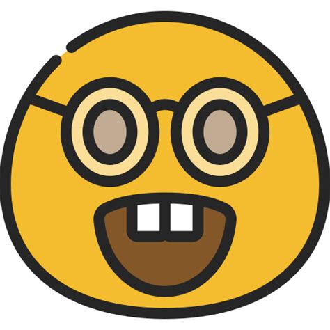 Nerd Emoticon Smiley Nerdy Geek Icon Download On Iconfinder