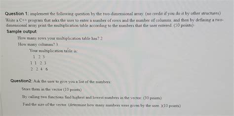 Solved Question Implement The Following Question By The Chegg