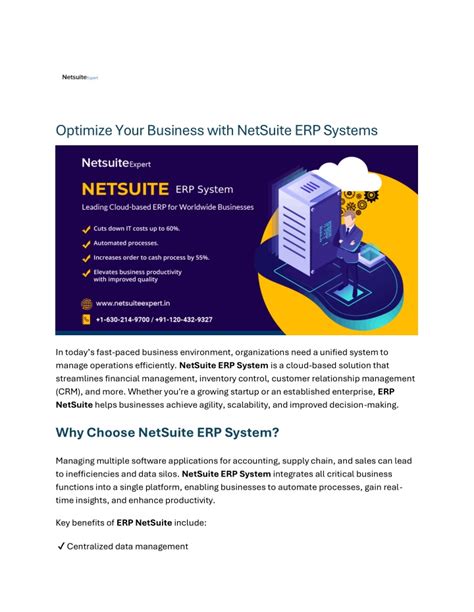 Ppt Optimize Your Business With Netsuite Erp Systems Powerpoint Presentation Id 13898023
