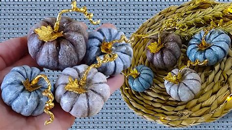 ТЫКВЫ из ВАТЫ ОСЕННИЙ ДЕКОР Pumpkins Autumn Decoration Diy Youtube