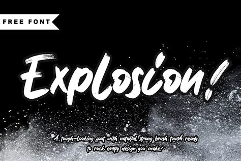 Explosion Brush Font Free Download Creativetacos