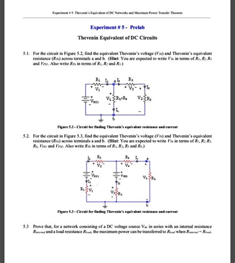 Experiment 5 Thevenins Equivalent Of Dc Networks And Maximum Power