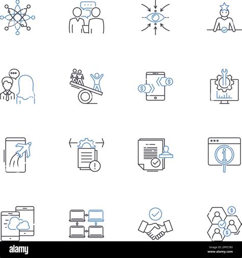 Character Building Line Icons Collection Integrity Empathy
