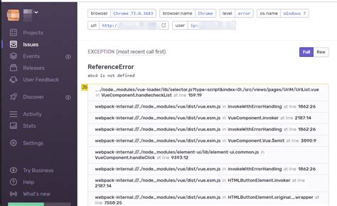vue sentry 前端异常日志监控 且醉 博客园