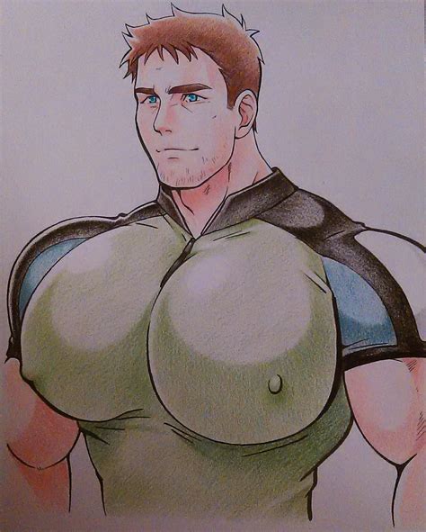 Rule 34 1boy Bara Bara Tiddies Bara Tits Big Chest Big Pecs Blue Eyes