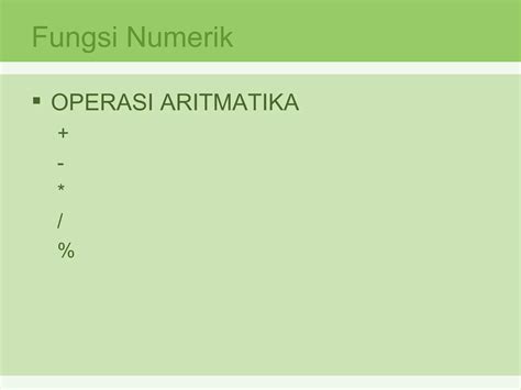 Fungsi Fungsi Di Mysql Ppt