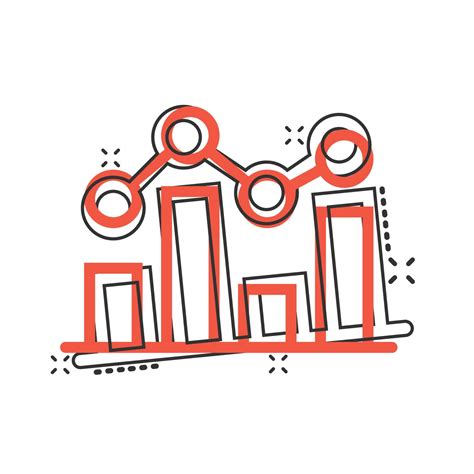 Diagrammdiagramm Symbol Im Comic Stil Pfeil Wachsen Cartoon Vektor