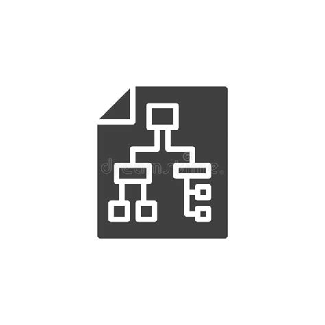A Document With A Hierarchical Tree Vector Icon Stock Vector Illustration Of Filled Document