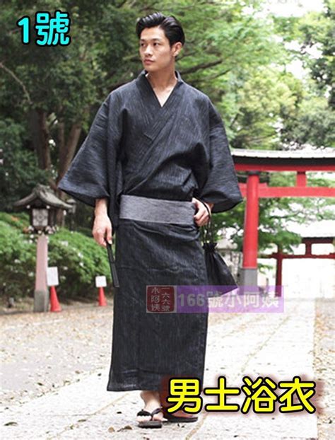 【166號小阿姨】夏季薄款 日式男款和服 男士浴衣 日本和風男生浴衣 Cosplay 表演服 純棉 贈角帶。現貨預購 Yahoo奇摩拍賣