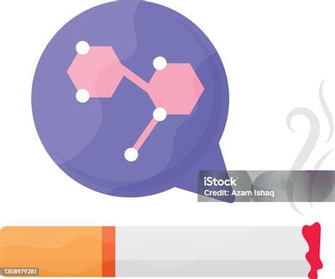흡연은 독성 화학 물질 개념을 생성 니코틴 바인딩 벡터 색상 아이콘 디자인 아니 담배 일 기호 금연 흡연 기호 담배 또는 흡연자 주식 일러스트 5월에 대한 스톡 벡터 아트