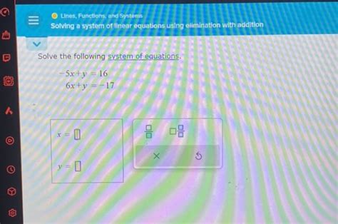 Lines Functions And Systems Solving A System StudyX