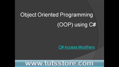 Object Oriented Programming Using C C Access Modifier Youtube