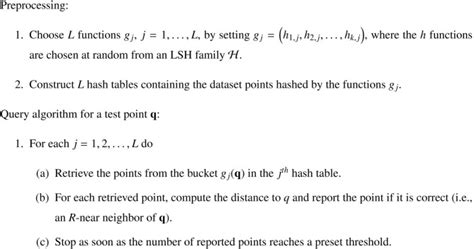 The Locality Sensitive Hashing Lsh Scheme After Andoni And Indyk Download Scientific