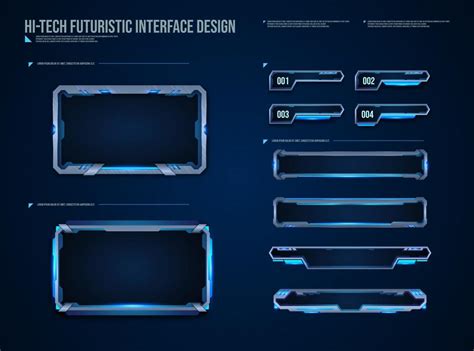 Futuristic Technology Frames Interface Hud Element Design For Ui Games Web And App Futuristic