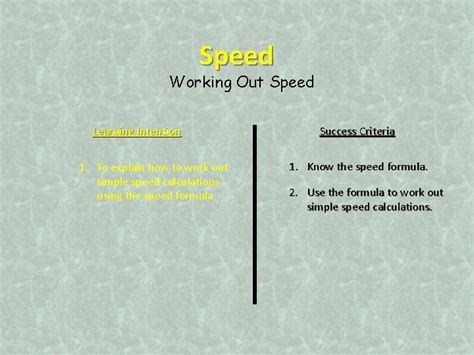 Time Distance Speed Calculating Distance Calculating Speed Calculating