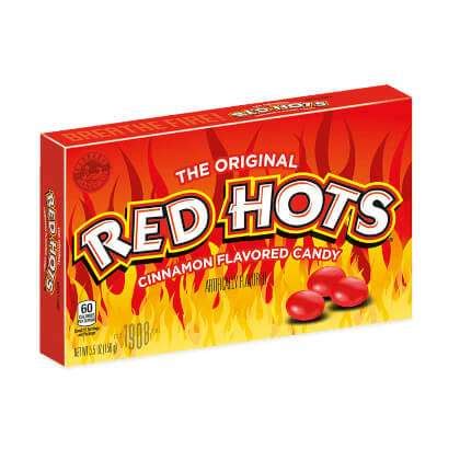 Red Hots Theater Box Pearls Candy Nuts NH