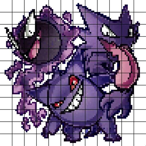Pokemon Pixel Patterns For Fuse Beads Gengar Artofit