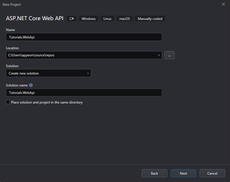 Creating An Aspnet Core Web Api Project