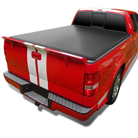 Spec D Tuning Soft Quad Fold Tonneau Cover Compatible With 2004 2014