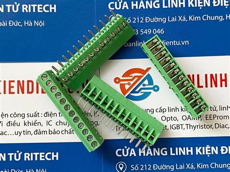 Cầu đấu Terminal Kf128 12p 254mm Chân Vuông đồng Thẳng