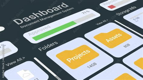 Dashboard Document Management System Software Charts And Statistics On Documents Corporate