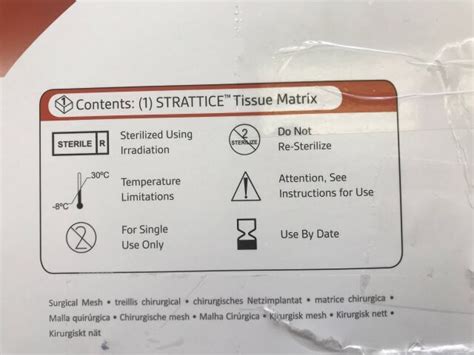 New Lifecell 2020002 Allergan Strattice Tissue Matrix Surgical Mesh Firm 20cm X 20cm X