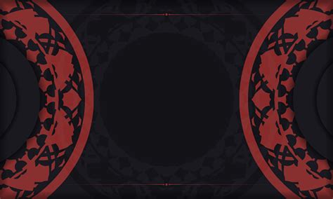 그리스 패턴엽서 인쇄 디자인용 템플릿입니다 고급스러운 장식과 로고를 위한 장소가 있는 블랙 레드 배너 0명에 대한 스톡 벡터 아트 및 기타 이미지 Istock