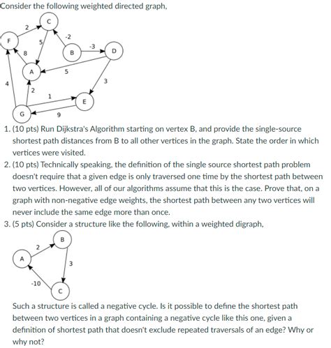 solved consider the following weighted directed graph 1
