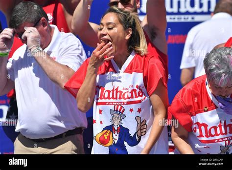 Miki Sudo At The 2022 Nathans Famous International Hot Dog Eating