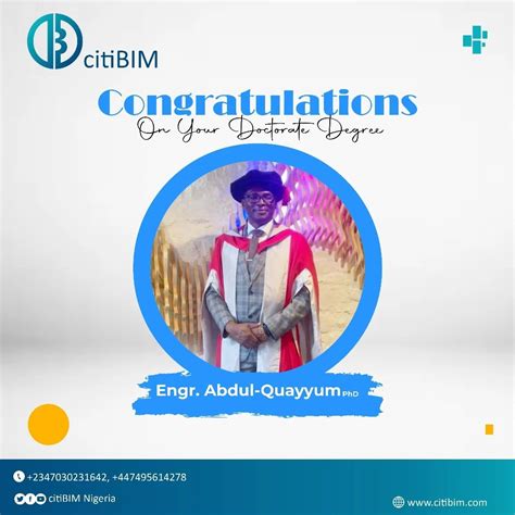 Citibim On Linkedin Congratulations To Dr Abdul Quayyum Gbadamosi Fhea