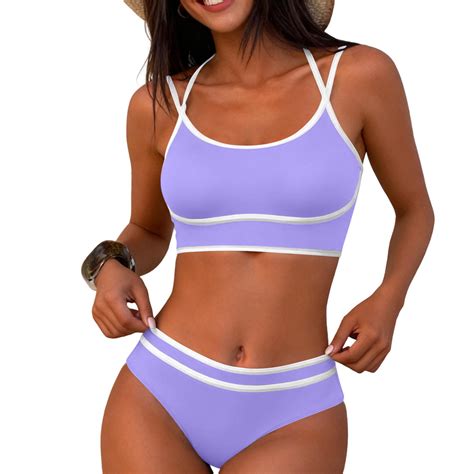 Successthop Bikinis For Teens High Waist 2 Piece Modest Swimsuit Women