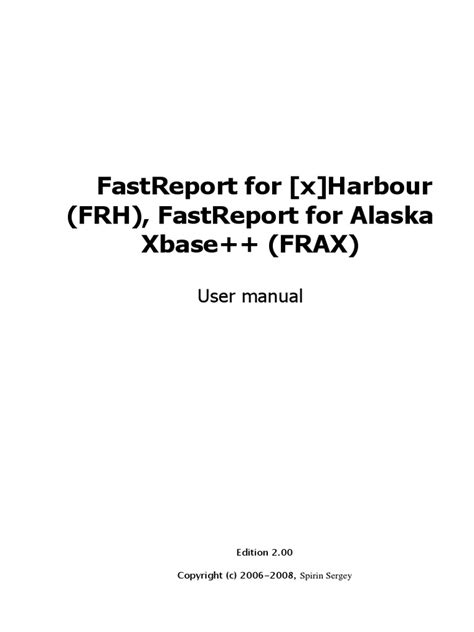 Fastreport For Alaska Xbase And Harbour Pdf Array Data Type Subroutine