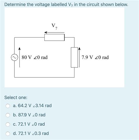 Solved Determine The Voltage Labelled V In The Circuit Chegg