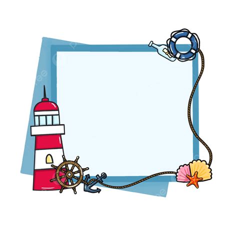 상업적으로 이용 가능한 만화 귀여운 바다 바람 테두리 만화 귀여운 손으로 그린 Png 일러스트 및 Psd 이미지 무료 다운로드 Pngtree