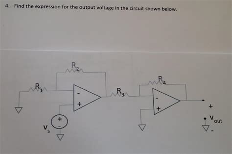 Solved Find The Expression For The Output Voltage In The Chegg
