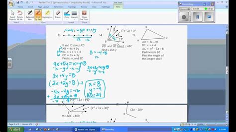 Preparing For The Geometry Chapter 4 Test A Review