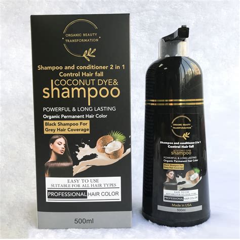Organic Grey Hair Coverage Natural Black Shampoo —500ml Organic