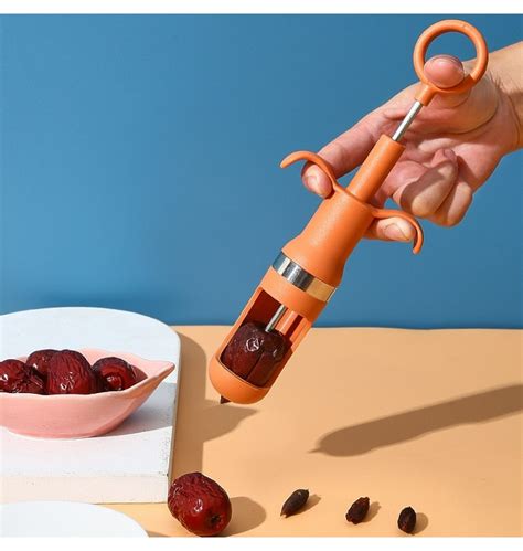 타 스타 Pp 대추 피터 빠른 제거 신선한 체리 과일 코어 리무버 야채 씨앗 호손 푸시 아웃 도구 주방 액세 티몬