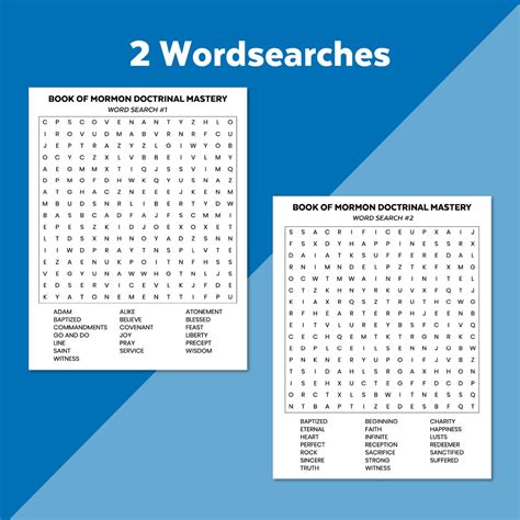 Lds Seminary Doctrinal Mastery Games And Puzzles For Book Of Mormon Ministering Printables