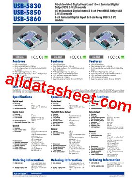 USB Datasheet PDF Advantech Co Ltd