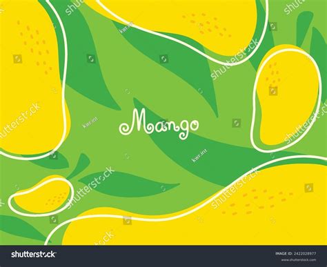 Mango Drawing Fruit Hand Drawn Vector Stock Vector Royalty Free