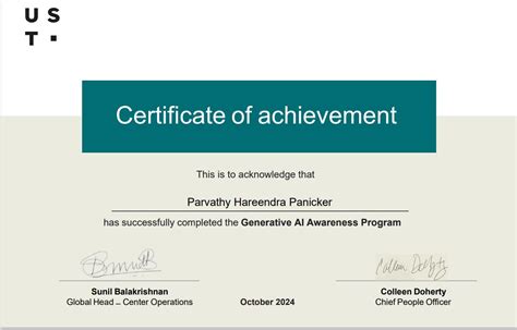 Thanks Ust For A Simple Yet Comprehensive Overview Of Gen Ai Parvathy H